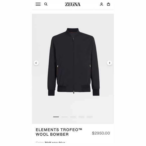 Ermenegildo Zegna | Jackets & Coats | Zegna Elements Trofeo Wool Bomber Jacket Size 52 Matte ...